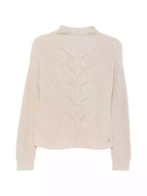 Herno Ribbed-knit High-neck Sweater - Neutrals