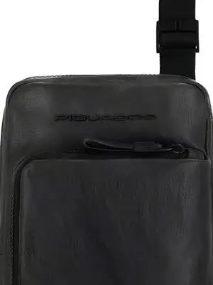 PIQUADRO Leather Logo-embossed Messenger Bag