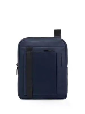 PIQUADRO Logo-embossed Leather Backpack - Blue