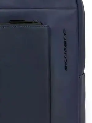 PIQUADRO Logo-embossed Leather Backpack