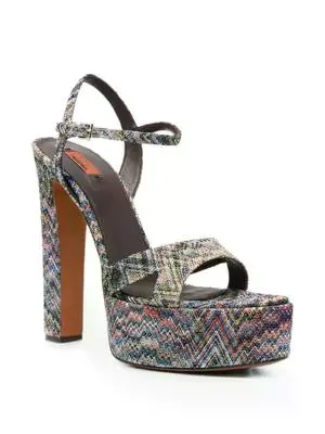 Missoni Zigzag-knit Heeled Sandals