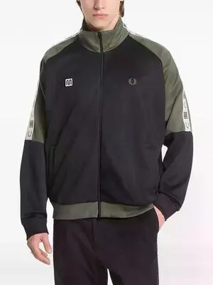 Fred Perry Logo-tape Zip-up Jacket - Black