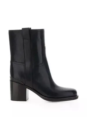 Brunello Cucinelli Monili-chain Leather Ankle Boots - Black