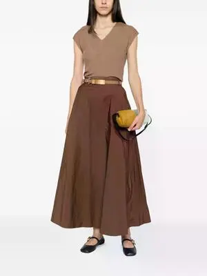 Max Mara Belt-loops Flared Maxi Skirt