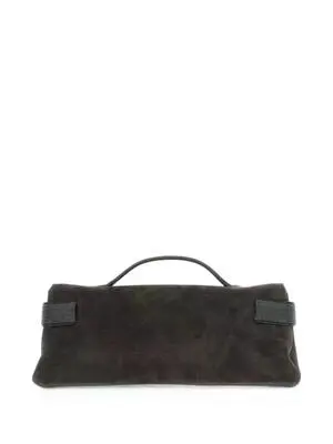 Brunello Cucinelli Monili-embellished Suede Clutch Bag - Brown