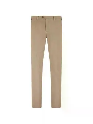 Canali Twill Slim-fit Trousers - Neutrals