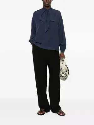 19.61 MILANO Evelin Tie-neck Long-sleeve Blouse
