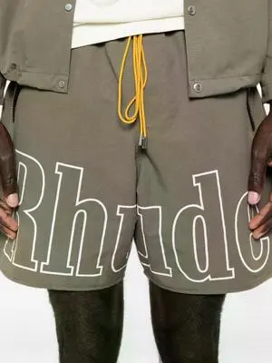 Rhude Logo-print Drawstring Shorts