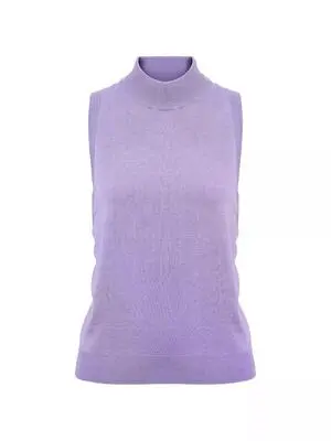 Carolina Herrera Sleeveless Mock-neck Tank Top - Purple