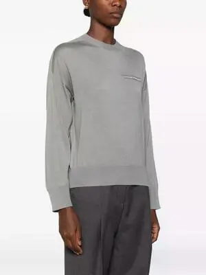 Peserico Embellished Trim Long Sleeve T-shirt