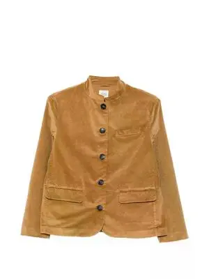 19.61 MILANO Velvet Band-collar Jacket - Brown