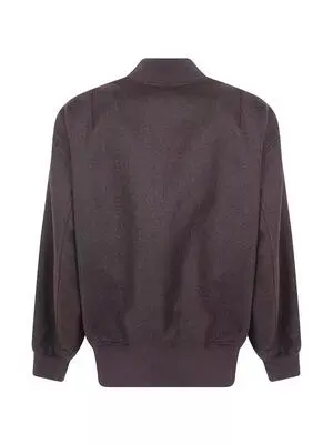 DRHOPE Herringbone-pattern Wool Bomber Jacket - Brown