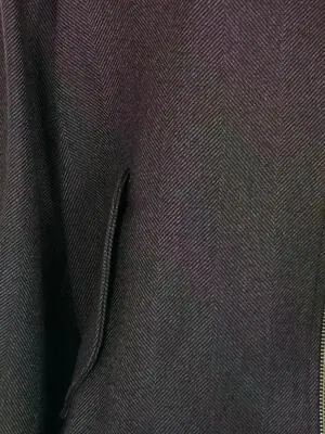 DRHOPE Herringbone-pattern Wool Bomber Jacket