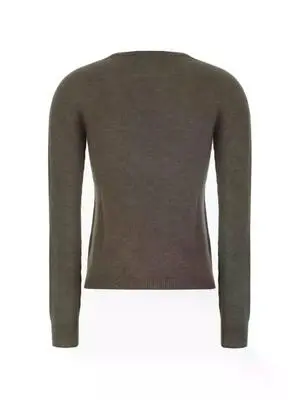 VANISE Crew Neck Long Sleeve Sweater - Brown