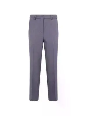 DRHOPE Pressed-crease Wide-leg Trousers - Grey