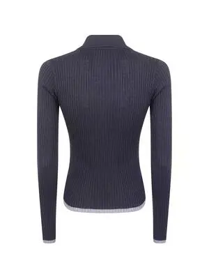 NUUR Ribbed-knit Button-up Shirt