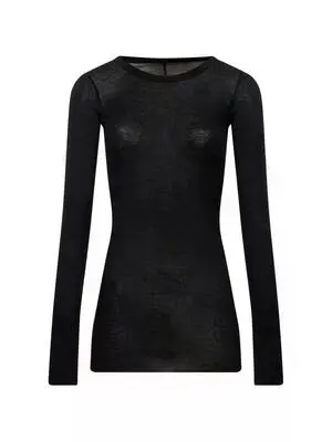 Rick Owens Semi-sheer Long-sleeve T-shirt - Black