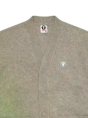 AAPE BY *A BATHING APE Logo Detail V-neck Cardigan