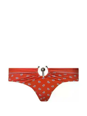 Christopher Esber Ruched Orbit Bikini Briefs - Orange