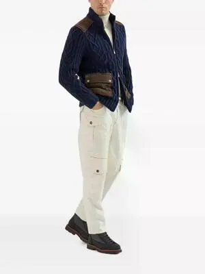 Brunello Cucinelli Suede And Technical Fabric Lace-up Urban Outdoor Boots