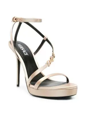 Versace Medusa Platform Sandals - Neutrals