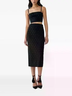 Carolina Herrera Beaded Pencil Midi Skirt