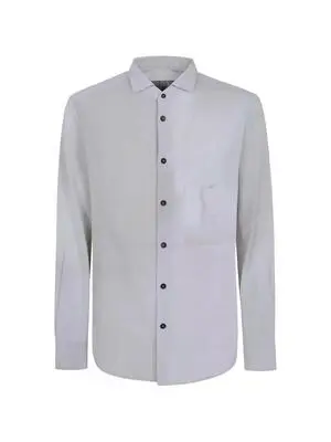 ZIGGY CHEN Patch-pocket Cotton Shirt - Neutrals