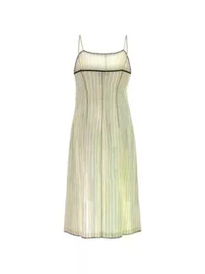 Prada Striped Bow-detail Dress