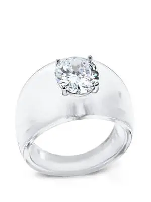 SOLO FOR DIAMONDS Diamond-embellished Dome Ring