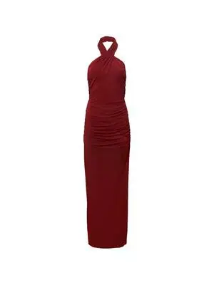 Carolina Herrera Criss-cross Halterneck Gown