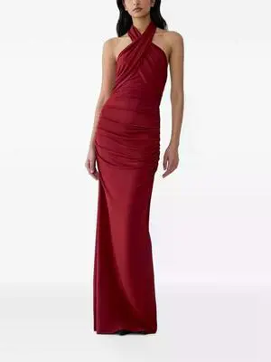 Carolina Herrera Criss-cross Halterneck Gown