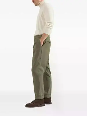 Brunello Cucinelli Virgin Wool Diagonal Trousers With Reversed Double-pleats