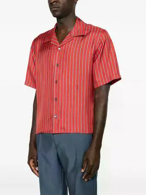 Versace Meandros-print Silk Shirt