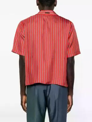 Versace Meandros-print Silk Shirt