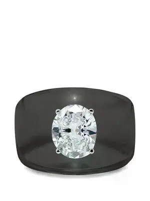 SOLO FOR DIAMONDS Diamond-embellishment Ring - Black