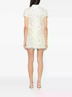 SELF-PORTRAIT Sequin-embellished Bow-detail Mini Dress