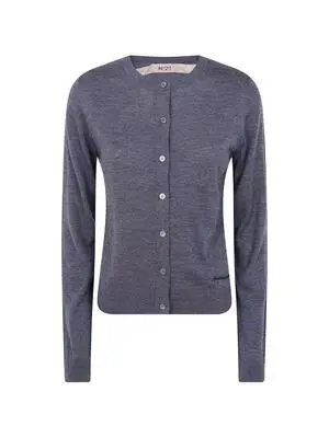 N°21 Button-fastening Knitted Cardigan - Grey