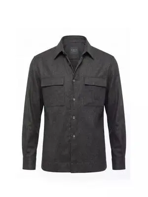 XACUS Button-up Chest-pocket Shirt - Grey