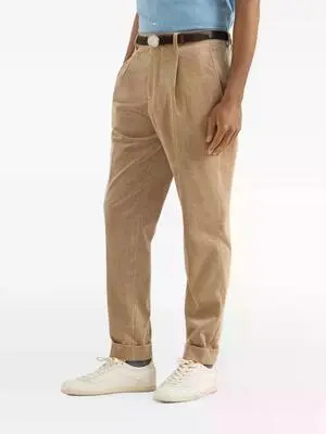 Brunello Cucinelli Pleated Corduroy Trousers - Neutrals