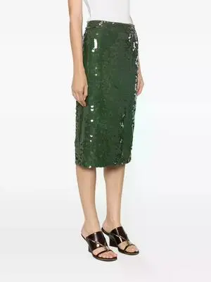 P.a.r.o.s.h Embellished Midi Skirt