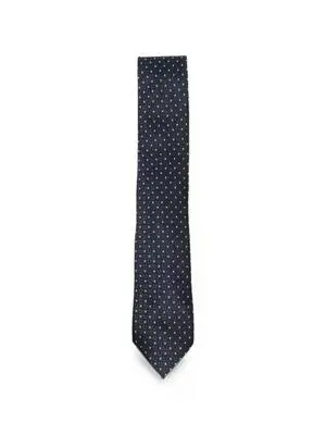 Zegna Geometric-pattern Silk Tie - Blue