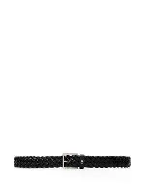 AMI Paris Braided Paris Paris Cow-leather Belt 30mm - Black