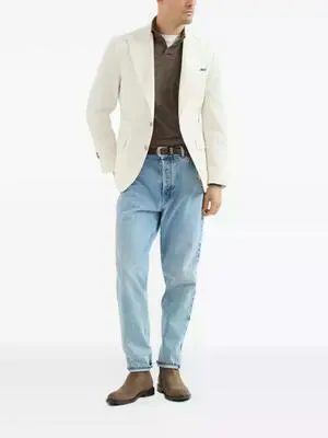 Brunello Cucinelli Mouliné Cashmere Knit Polo