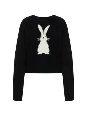 Moschino Inlaid Wool Sweater - Black
