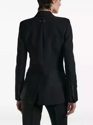 Barbara Bui Crepe Leather-panel Blazer