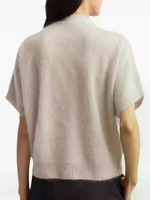 Iris Von Arnim Iris Van Arnim Brushed Knit Sweater With Bow Detail