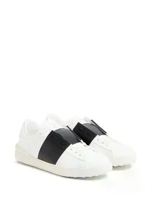 Valentino Garavani Calfskin Open Sneakers With Contrast Band