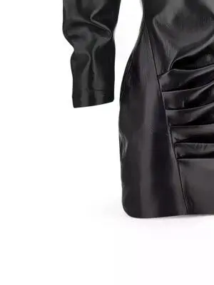 Andamane Ruched Long-sleeve Mini Dress