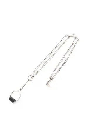 Hermès 2010s Pm Heritage Equestre Necklace - Silver