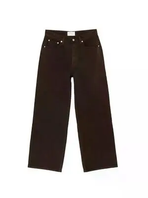 ST. AGNI Canvas Mid-rise Jeans - Brown